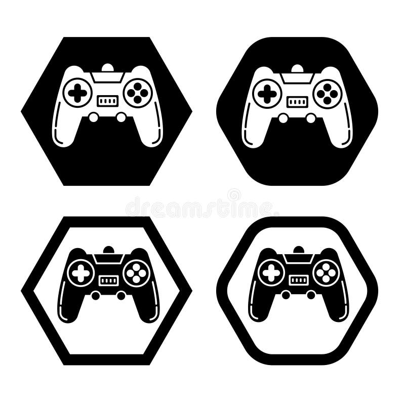 Set of Stick PS Icon, Game Controller Sign Vector Symbol Illustration Logo Template Stock Vector ...