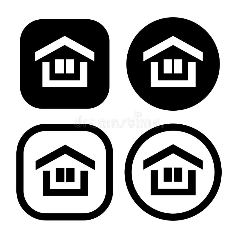 Set of House or Residence Vector Icon and Home Symbol Icon Vector ...