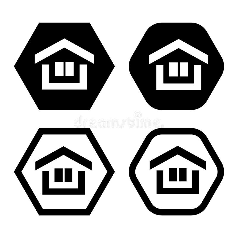Set of House or Residence Vector Icon and Home Symbol Icon Vector ...