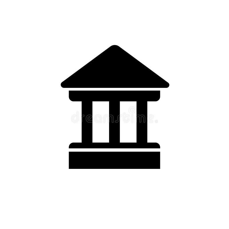 Bank Building, Historical Building Vector Icon and Home Symbol Icon ...