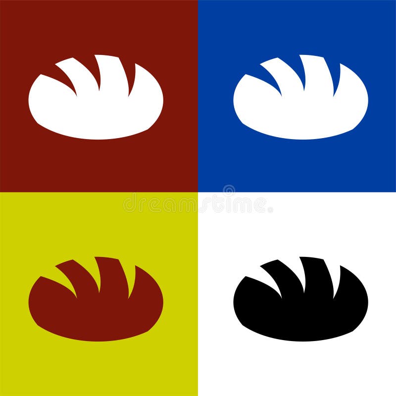 Set of Bun, Brioche Icon Sign Symbol Vector Illustration Isolated ...