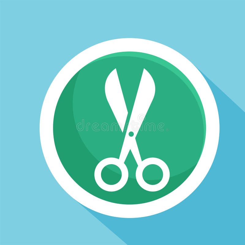 Scissor Logo Flat Icon Vector Illustration Symbol Isolated Template ...