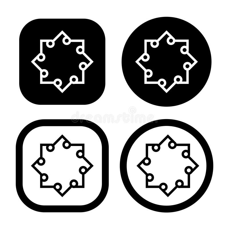 Electronic Circuit Icon Logo Vector Illustration. Flat Design Style ...