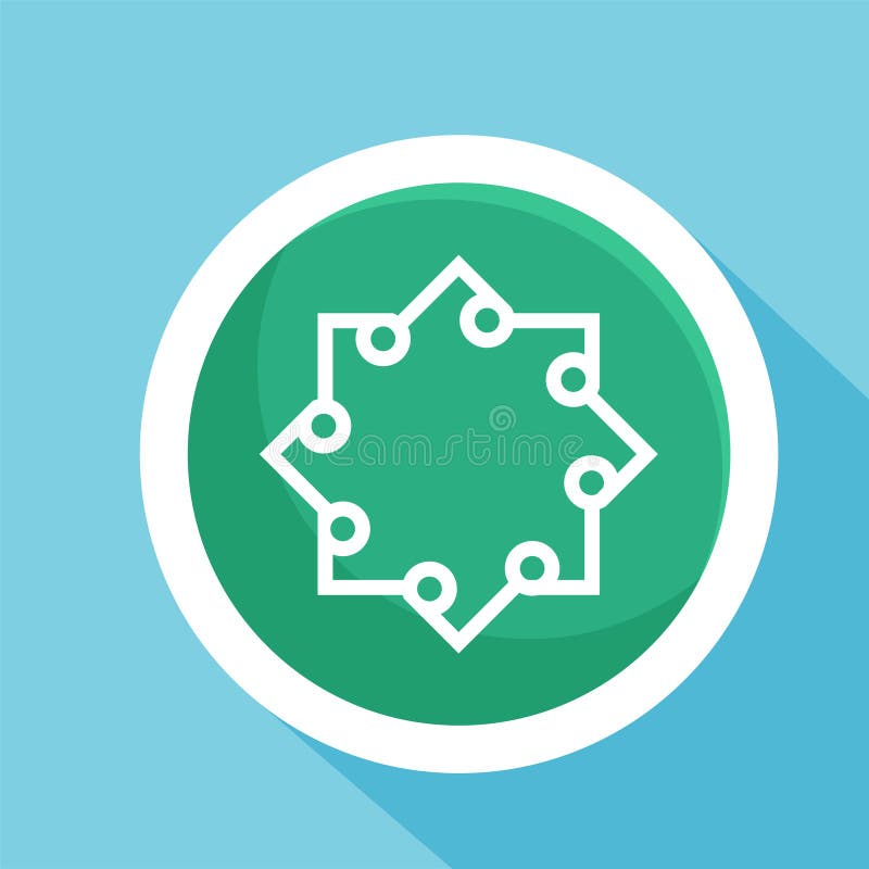 Electronic Circuit Icon Logo Vector Illustration. Flat Design Style ...