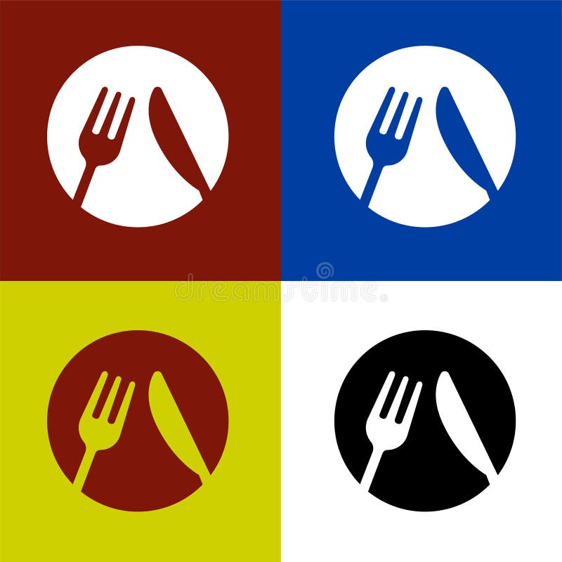 Silverware Cutlery Logo Design. Cutlery Icon Pack Stock Vector ...