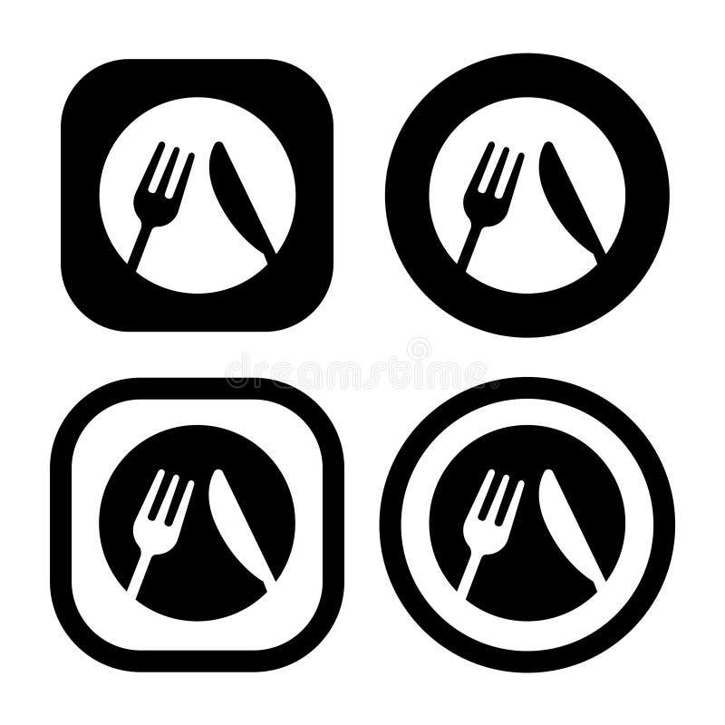 Silverware Cutlery Logo Design. Cutlery Icon Pack Stock Vector ...