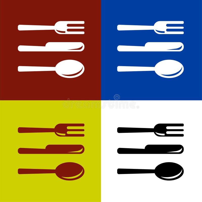 Silverware Cutlery Logo Design. Cutlery Icon Pack Stock Vector ...