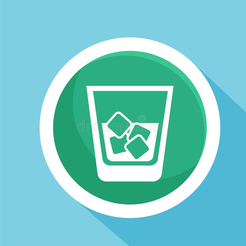 Ice Cubes in a Glass Icon. Ice Cubes Vector Illustration. Glass Icon ...