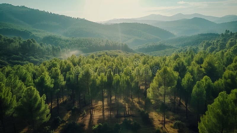 A Scenic Forest with Sustainable Forestry Practices , AI Generated ...