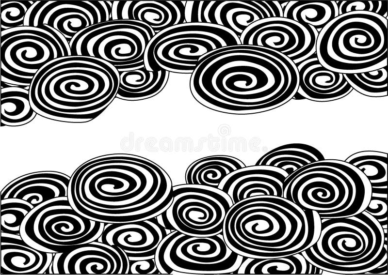 Curve Pattern Round Circle Black and White Pattern Design Creative ...