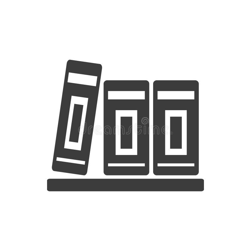 Bookcase icon on white stock vector. Illustration of bookcase - 260400419