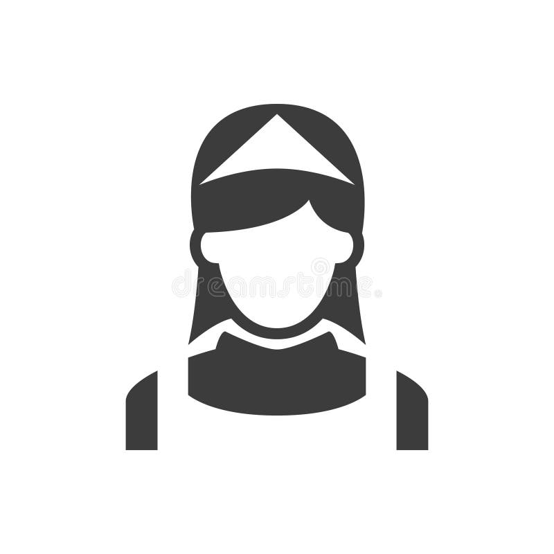 Maid icon stock vector. Illustration of waitress, people - 190841294