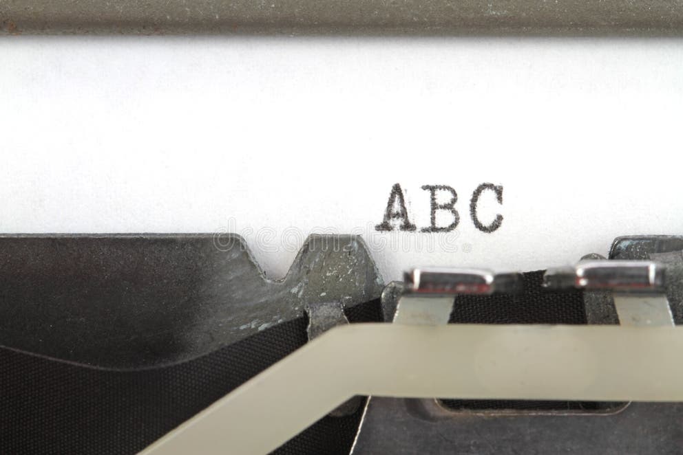 ABC Written on a Old Typewriter Stock Photo - Image of abstract ...