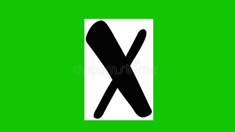 X Alphabet Animation on Green Screen Stock Footage - Video of grammar ...