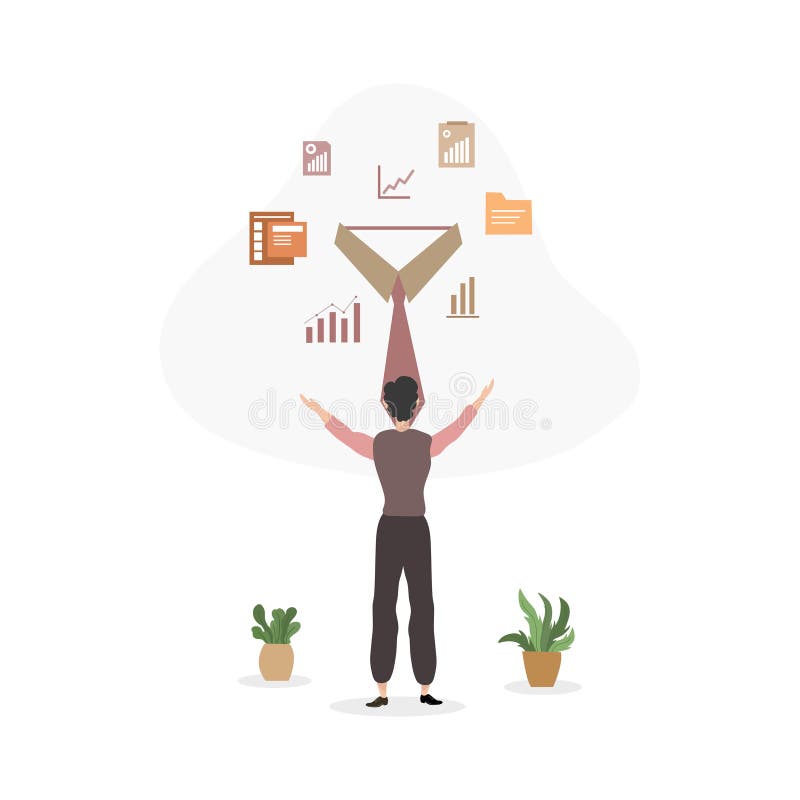 Business and Finance Illustration Vector with Business Man Character ...