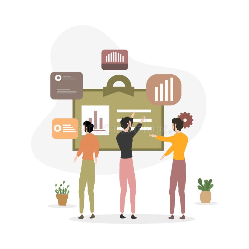 Business and Finance Illustration Vector with Business Man Character ...