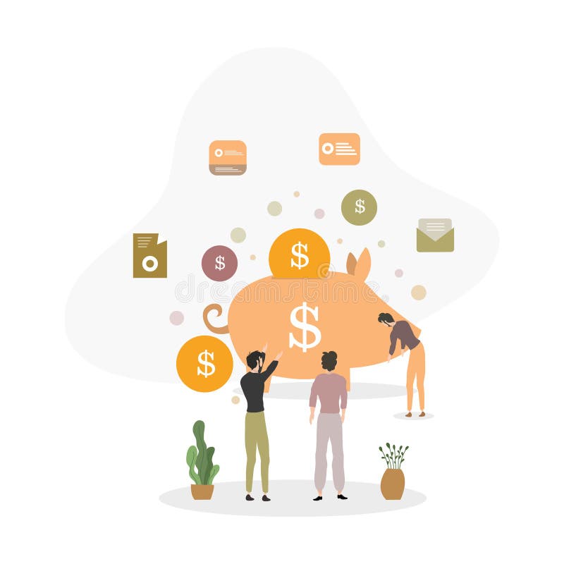 Business and Finance Illustration Vector with Business Man Character ...