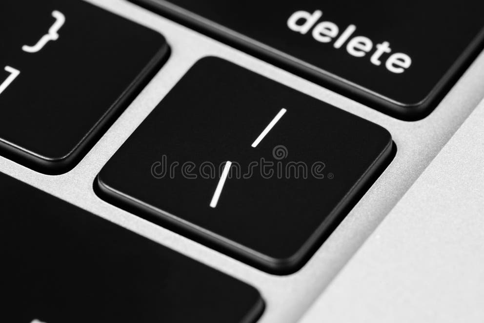 "Back Slash" and Key on Keyboard Stock Photo - Image of keyboard ...