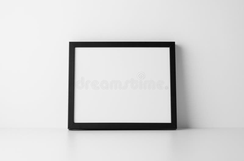 Black Frame Mockup, Landscape Orientation Stock Photo - Image of black ...