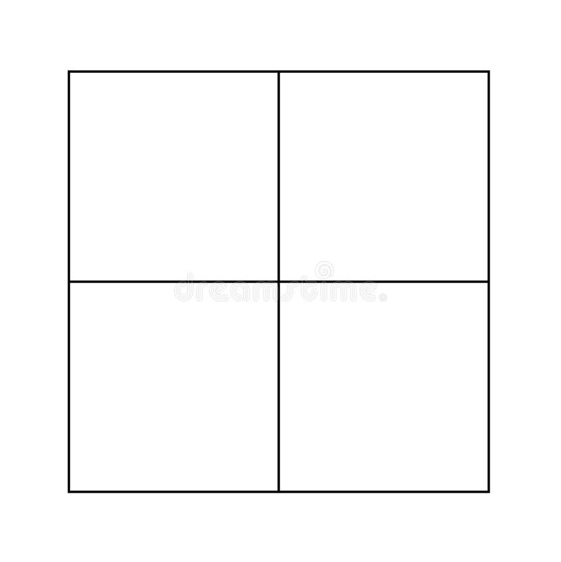 2x2 Blank Table for Planning, Organization, Diary, Time Boxing Stock ...