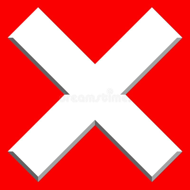 X Brief, X-vorm Met Schuine Randeffect Verbod, Beperking, D Vector ...