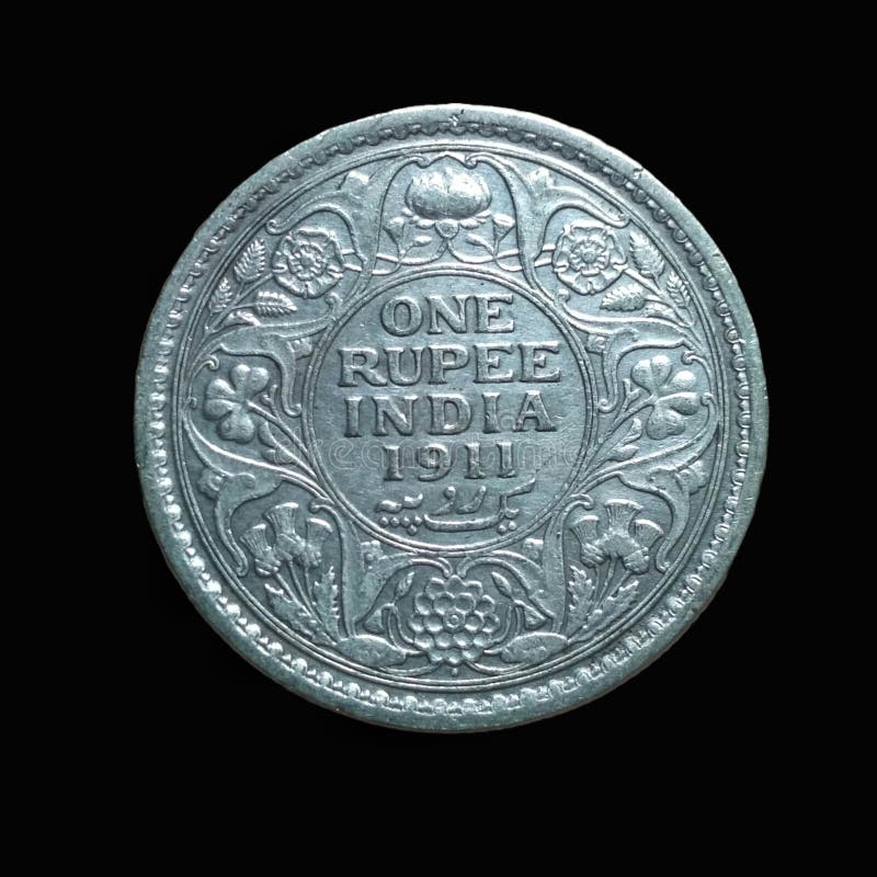 & X22;British India 1911 One Rupee George V Silver Coin.& X22; Stock ...