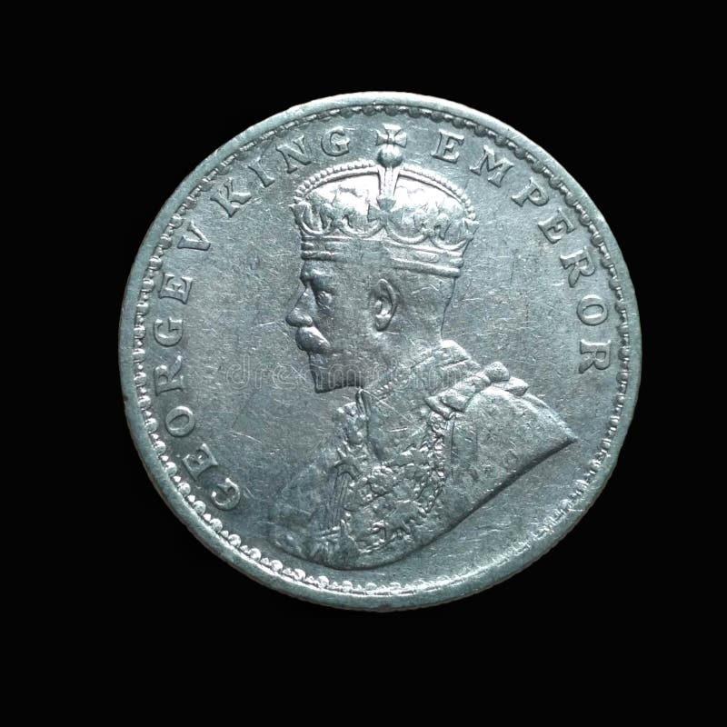 & X22;British India Silver Coin One Rupee 1911.& X22; Stock Image ...
