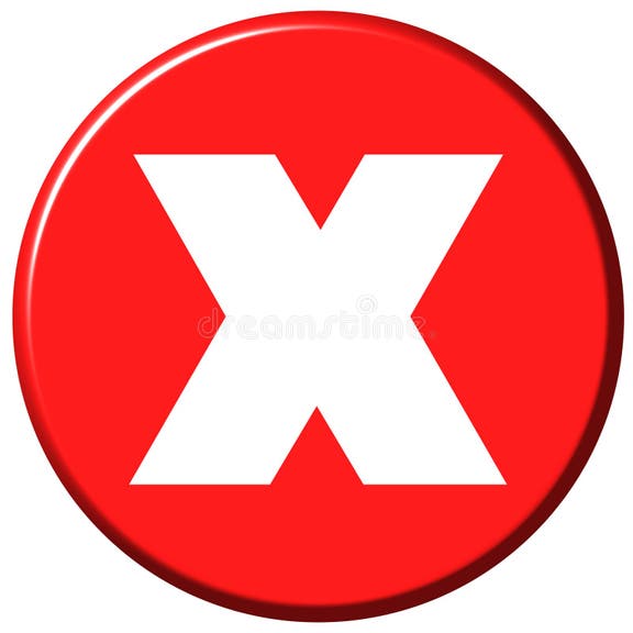 X Button stock illustration. Illustration of bevel, deny - 2924747