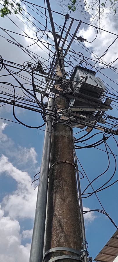 & X22;Chaotic Overhead Wires on an Electric Pole& X22; Dan & X22;Messy Electrical Wiring on a ...