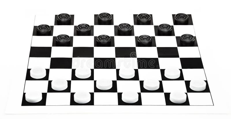 8x8 Checkers Board Isolated on White Background Stock Photo - Image of ...