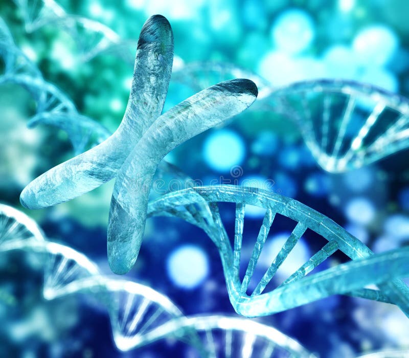 X chromosome and DNA stock illustration. Illustration of background ...