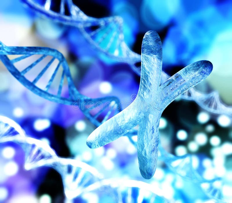 X chromosome and DNA stock illustration. Illustration of technology ...