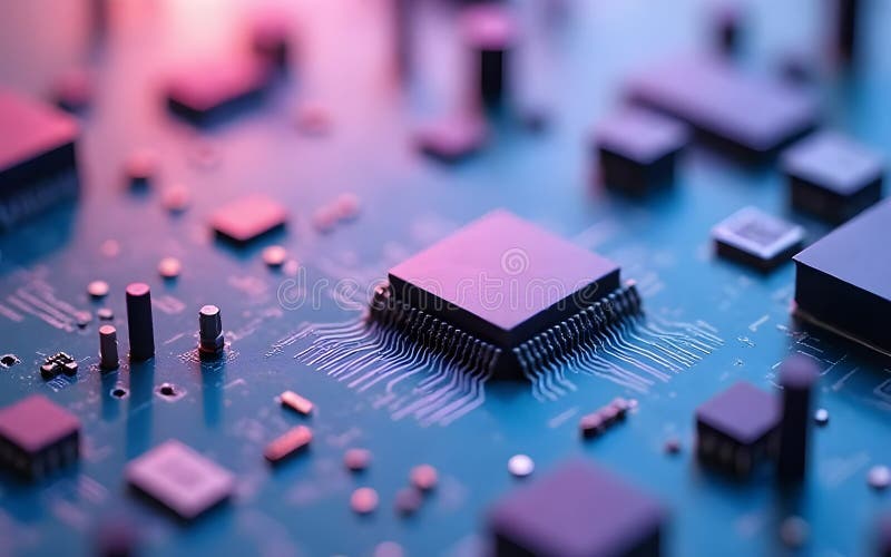 "Intricate World of Microelectronics" Stock Illustration - Illustration ...