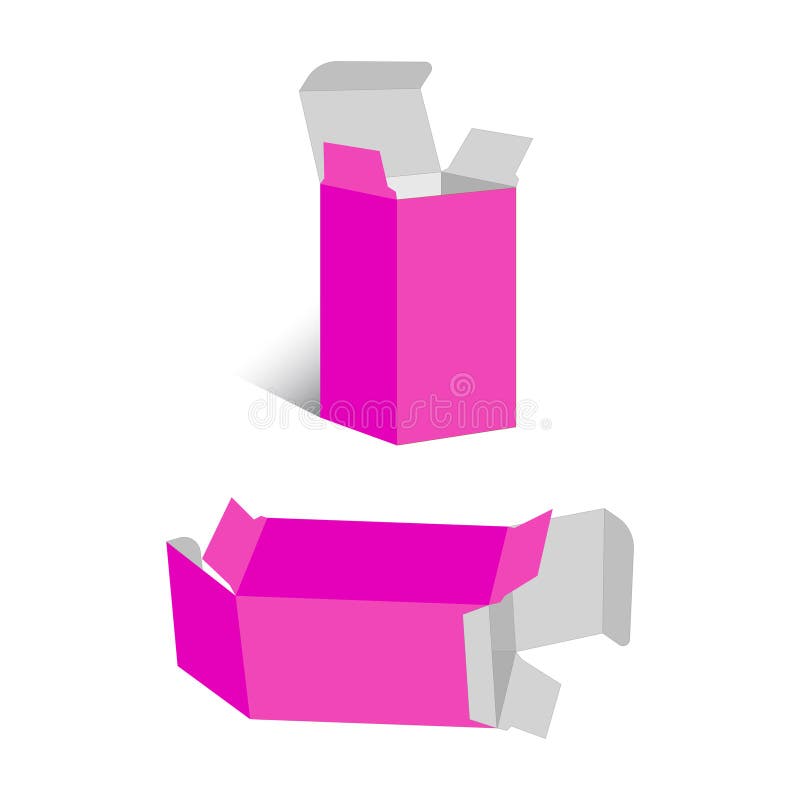 Medicine Box Template and 3D Box, Vector File Stock Vector ...