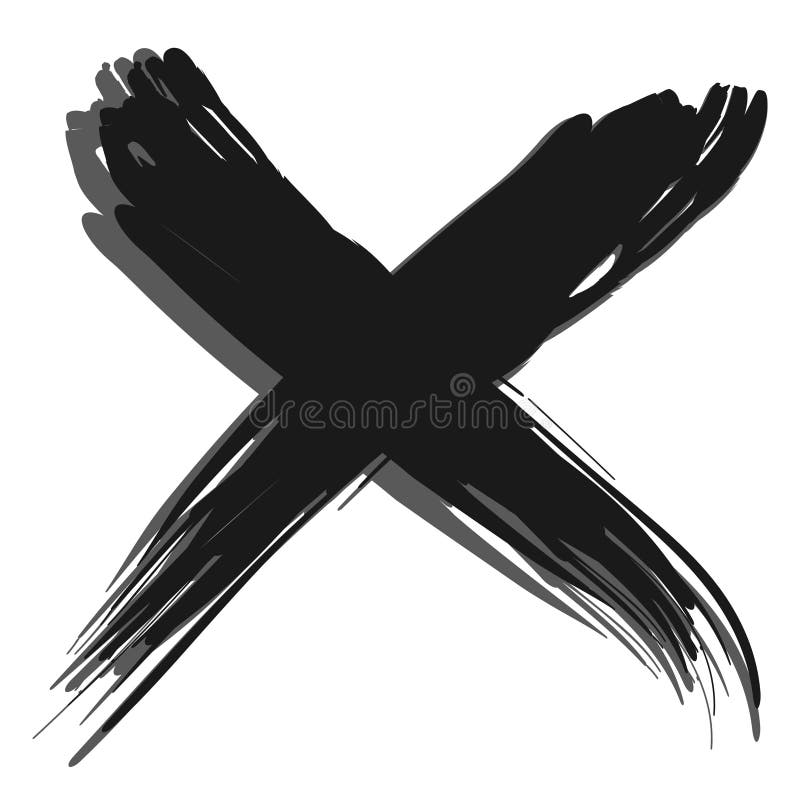 X Cross Grunge Style Vector Stock Vector - Illustration of letter ...
