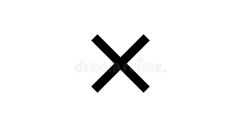 X Cross Symbol Animation. Motion Graphic Design. Alpha Channel. Stock ...