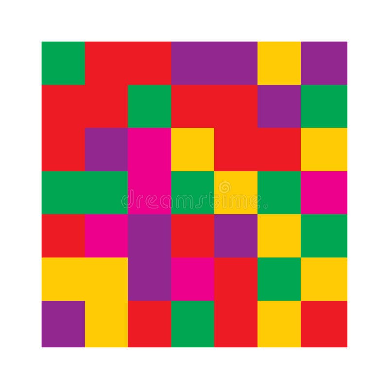 7x7 Cube, Square Geometric Arrangement. Square Illustration Stock ...