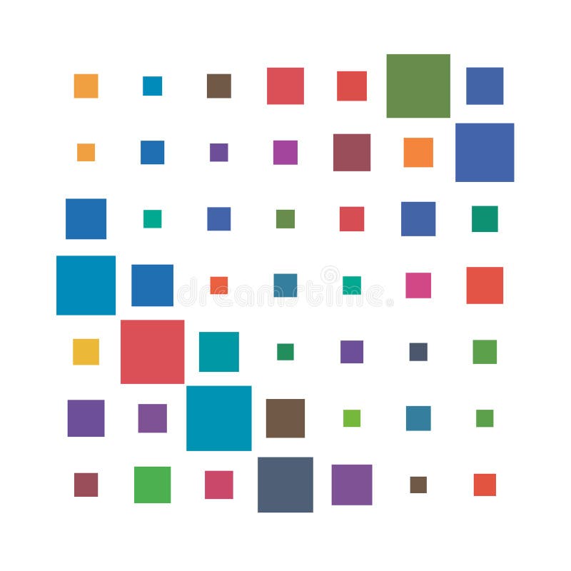7x7 Cube, Square Geometric Arrangement. Square Illustration Stock ...
