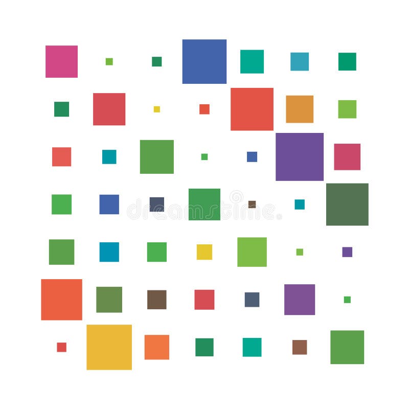 7x7 Cube, Square Geometric Arrangement. Square Illustration Stock ...