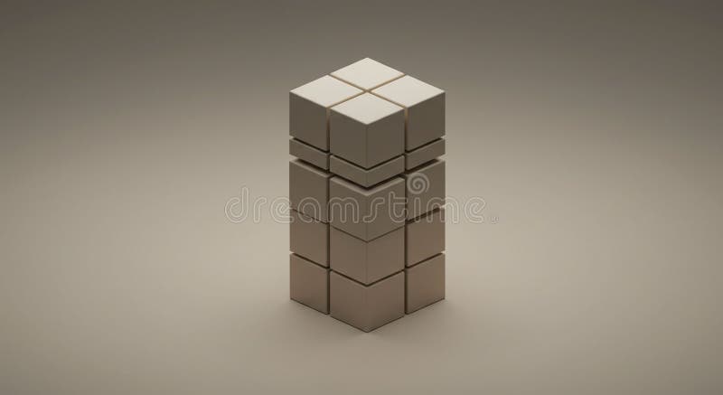 Light Beige Cube Structure Stock Illustrations – 866 Light Beige Cube ...