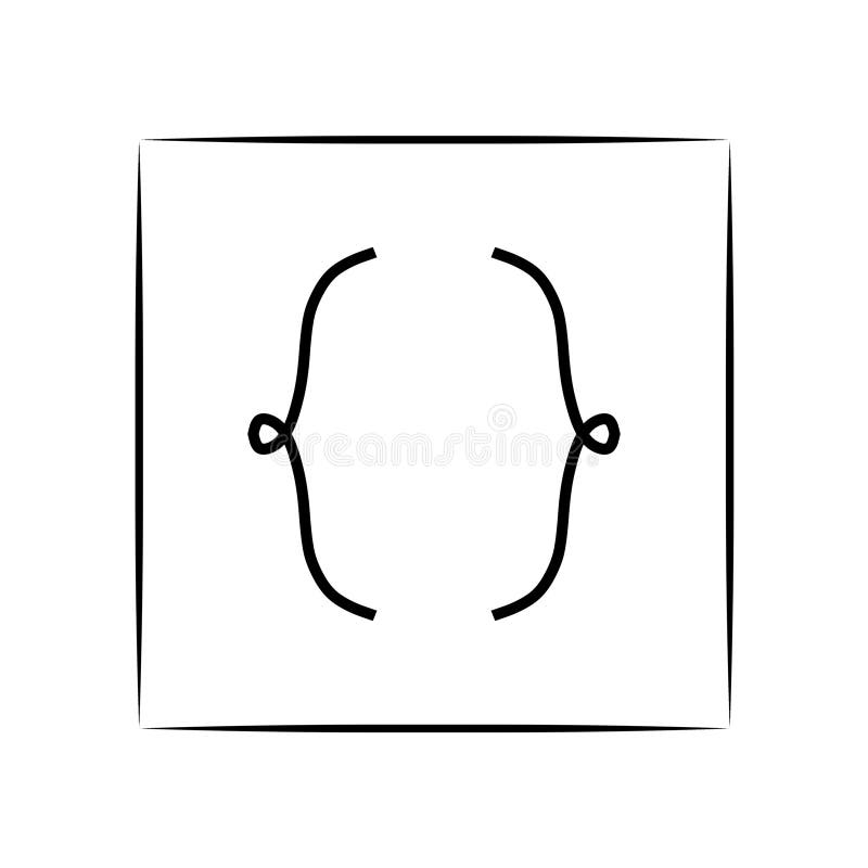 & X22;Curly Brackets& X22; Symbol, a Simple Math Symbol with Black ...