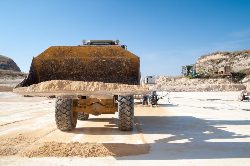 Quarry of Tufa blocks stock image. Image of pile, extraction - 170776201