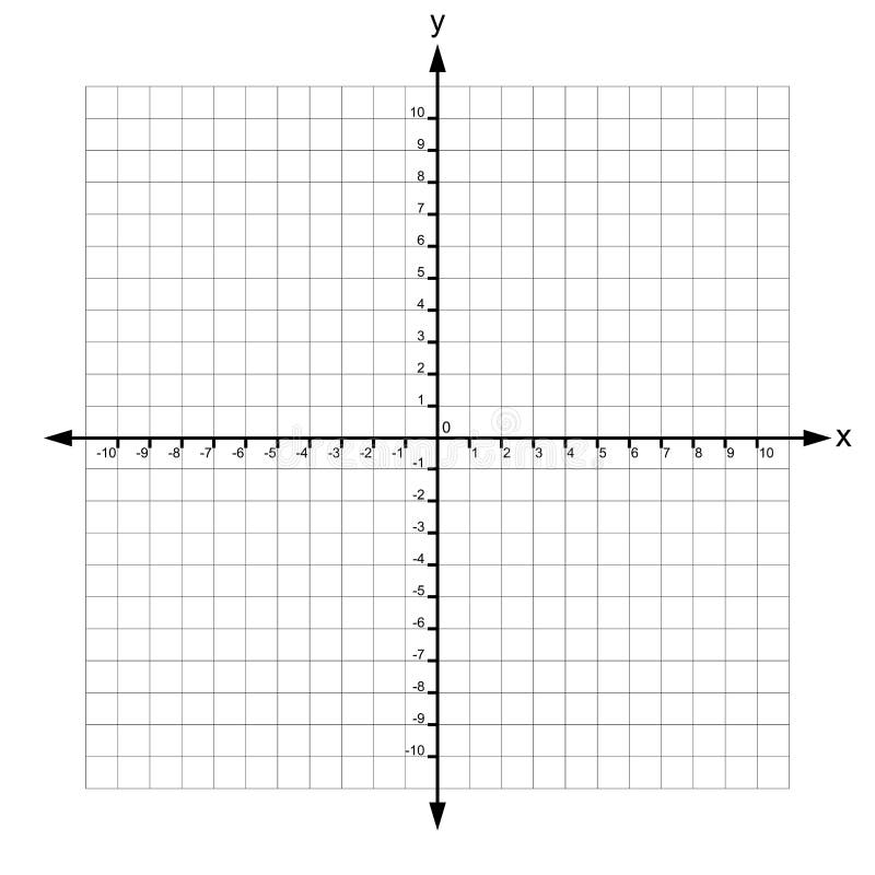 X En Y-as Met Aantallenvector Vector Illustratie - Illustration of ...