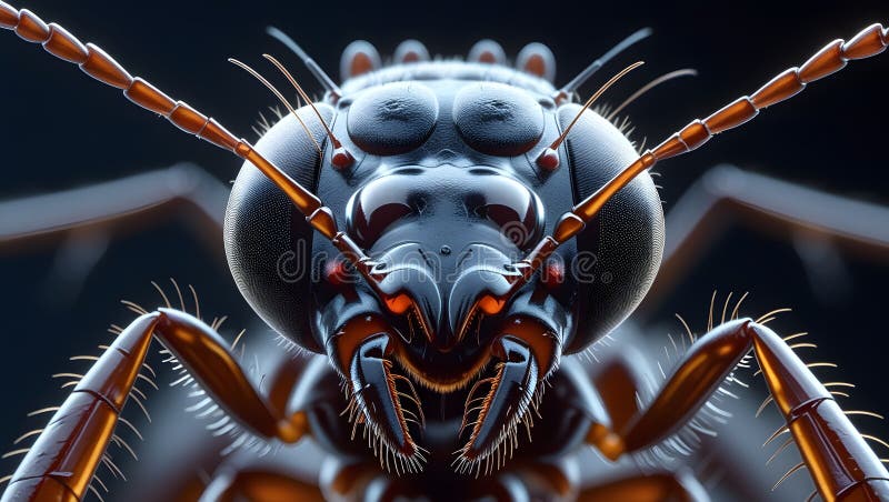 "an Extreme Macro Shot of an Ant, Magnified 4 Times through a ...