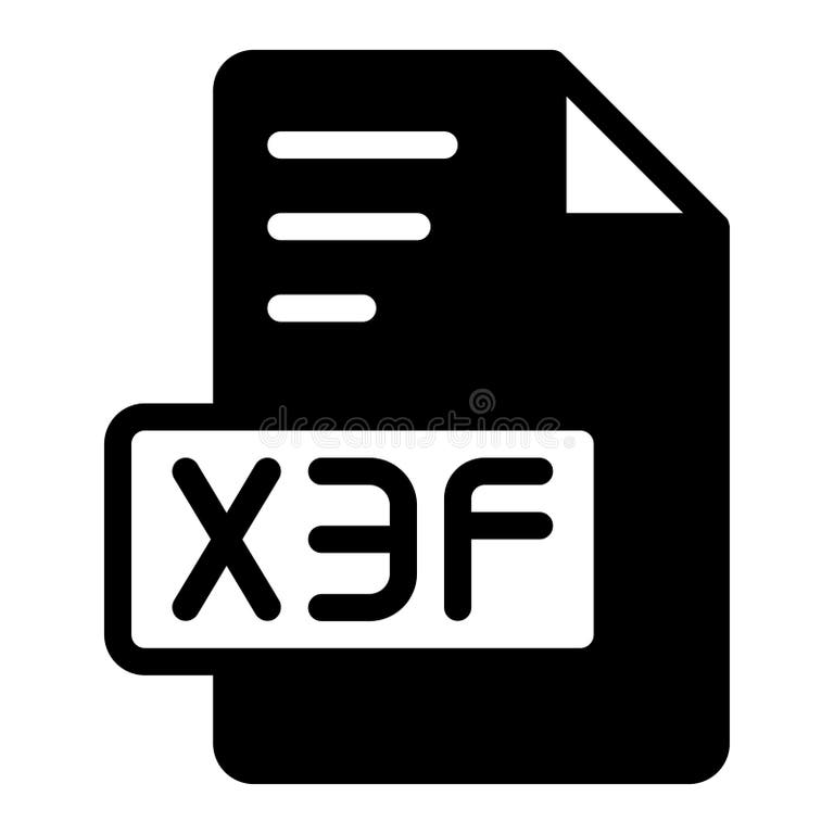 X3f Icon Glyph Design. Image Extension Format File Type Icon Stock ...