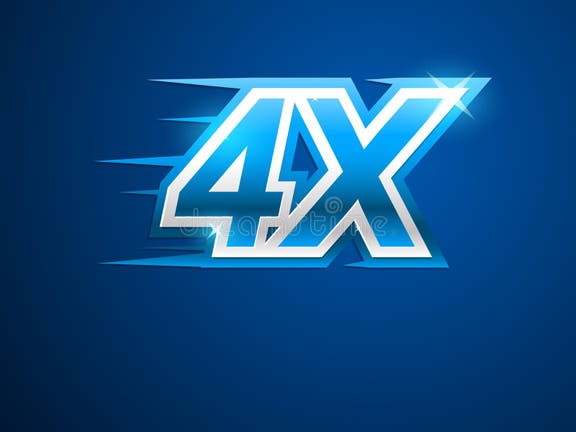 4x Faster. Blue Vector Sign Stock Vector - Illustration of shiny, dash ...