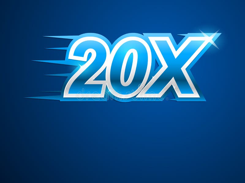 20x Faster. Blue Vector Sign Stock Vector - Illustration of concept ...