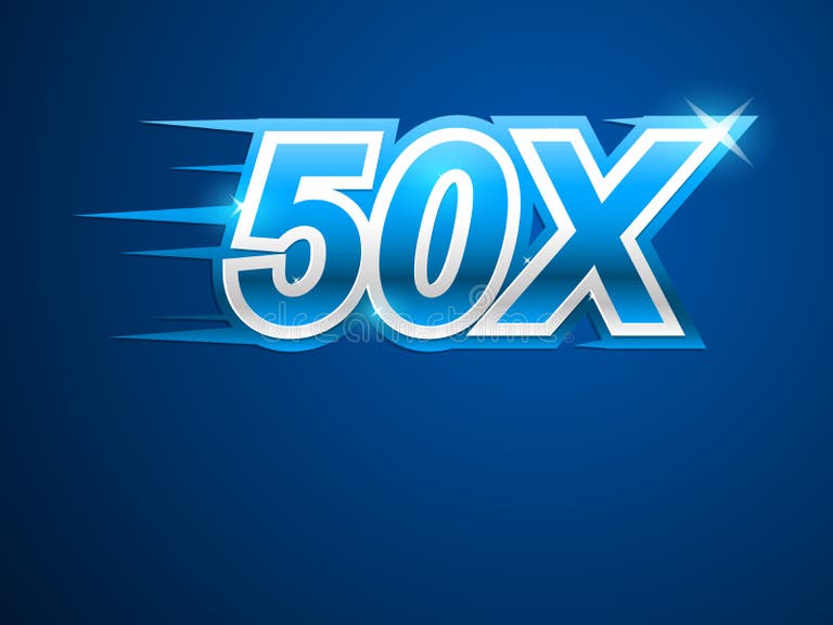 50x Faster. Blue Vector Sign Stock Vector - Illustration of business ...