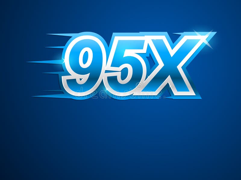 95x Faster. Blue Vector Sign Stock Vector - Illustration of creative ...