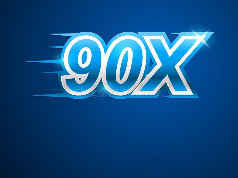 90x Faster. Blue Vector Sign Stock Vector - Illustration of fast ...